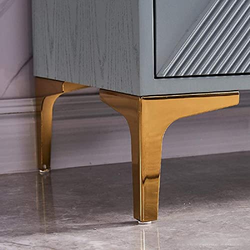WANLIAN 6 Inch Furniture Legs, Metal Furniture Legs for Cabinet Sofa TV Stand Bookcase 4Pcs (Gold)