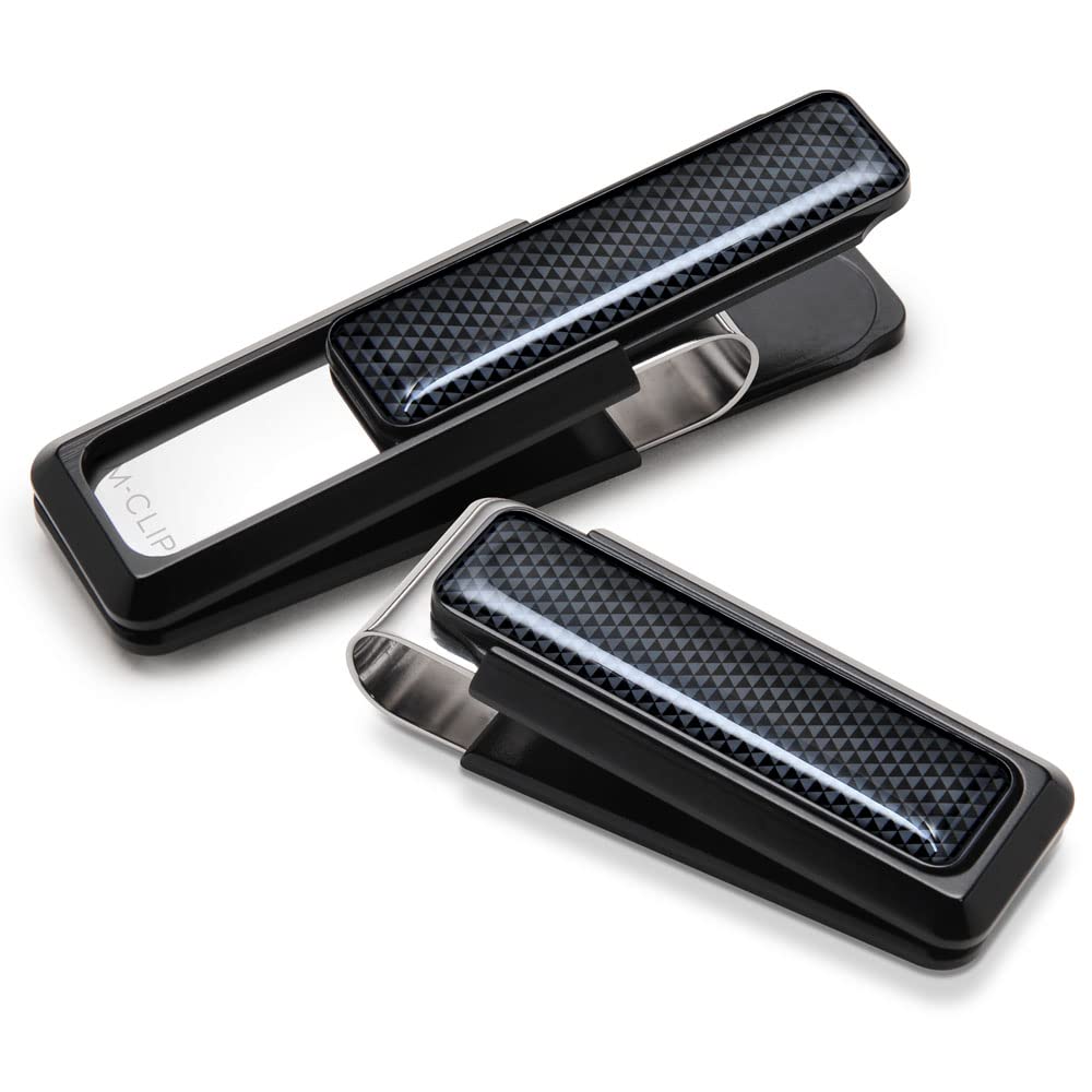 M-Clip Money Clip (Black) - Minimalist Slim Wallet Alternative for Front Pocket Carry - Cash and Credit Card Holder for Men