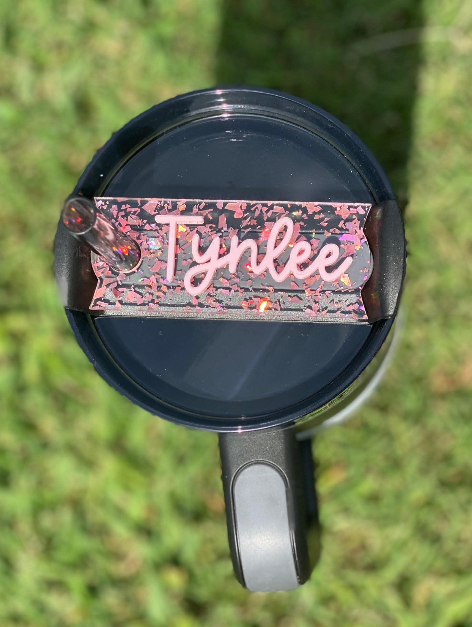 Personalized Tumbler Name Tag | 40oz 30oz | Name Plate | Quencher Lid Name Tag | Acrylic Name Plate