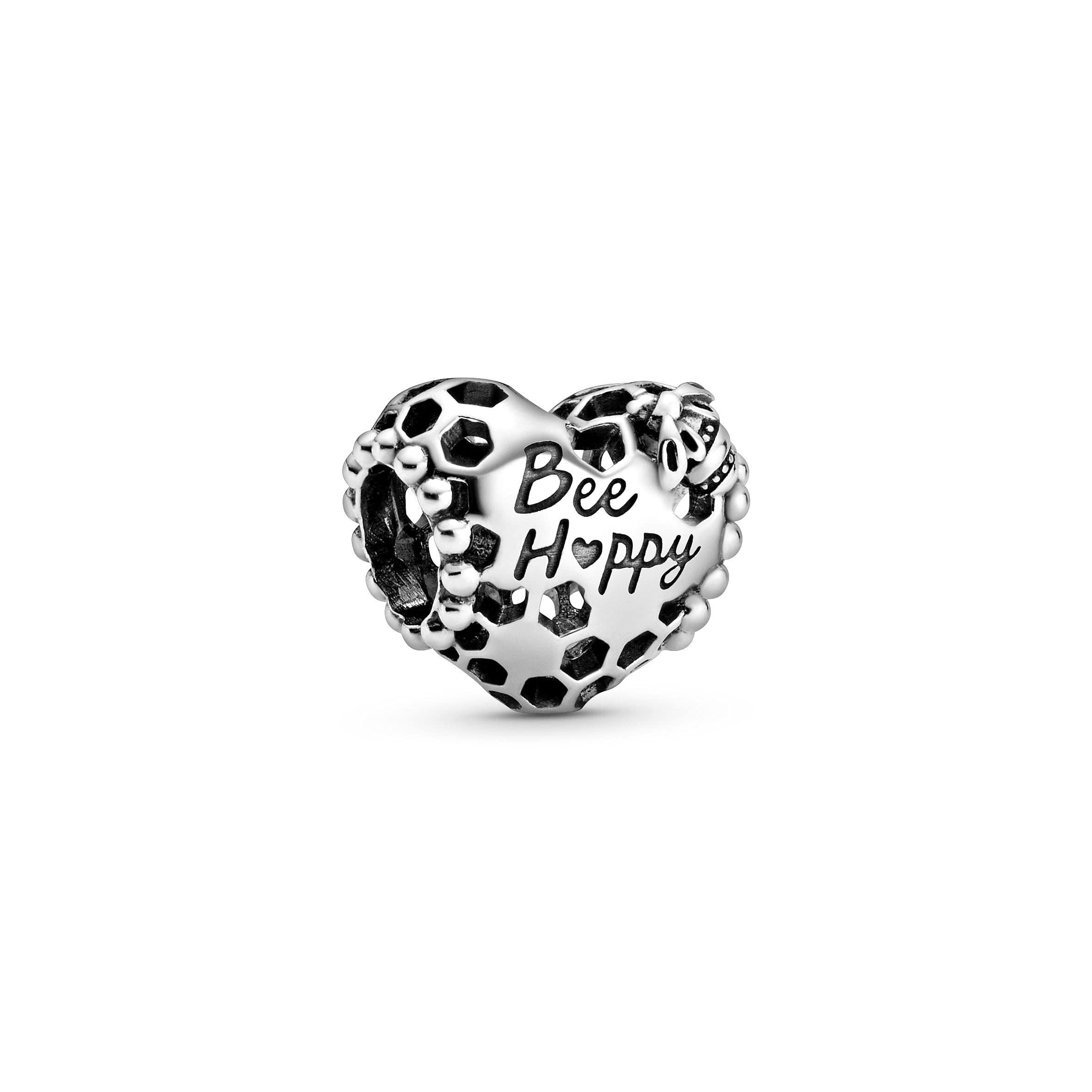 PANDORA Bee Happy Honeycomb Heart