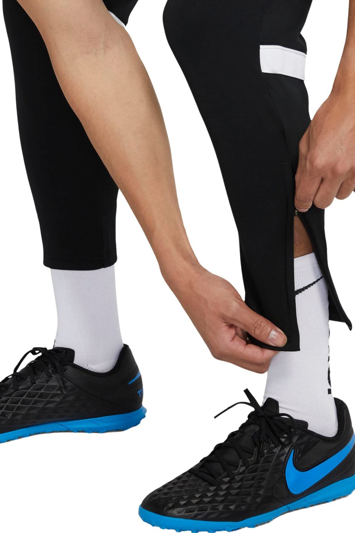 Nike Men's Dry Academy 21 Knit Pant, CW6122-010 (Large, Black/White)