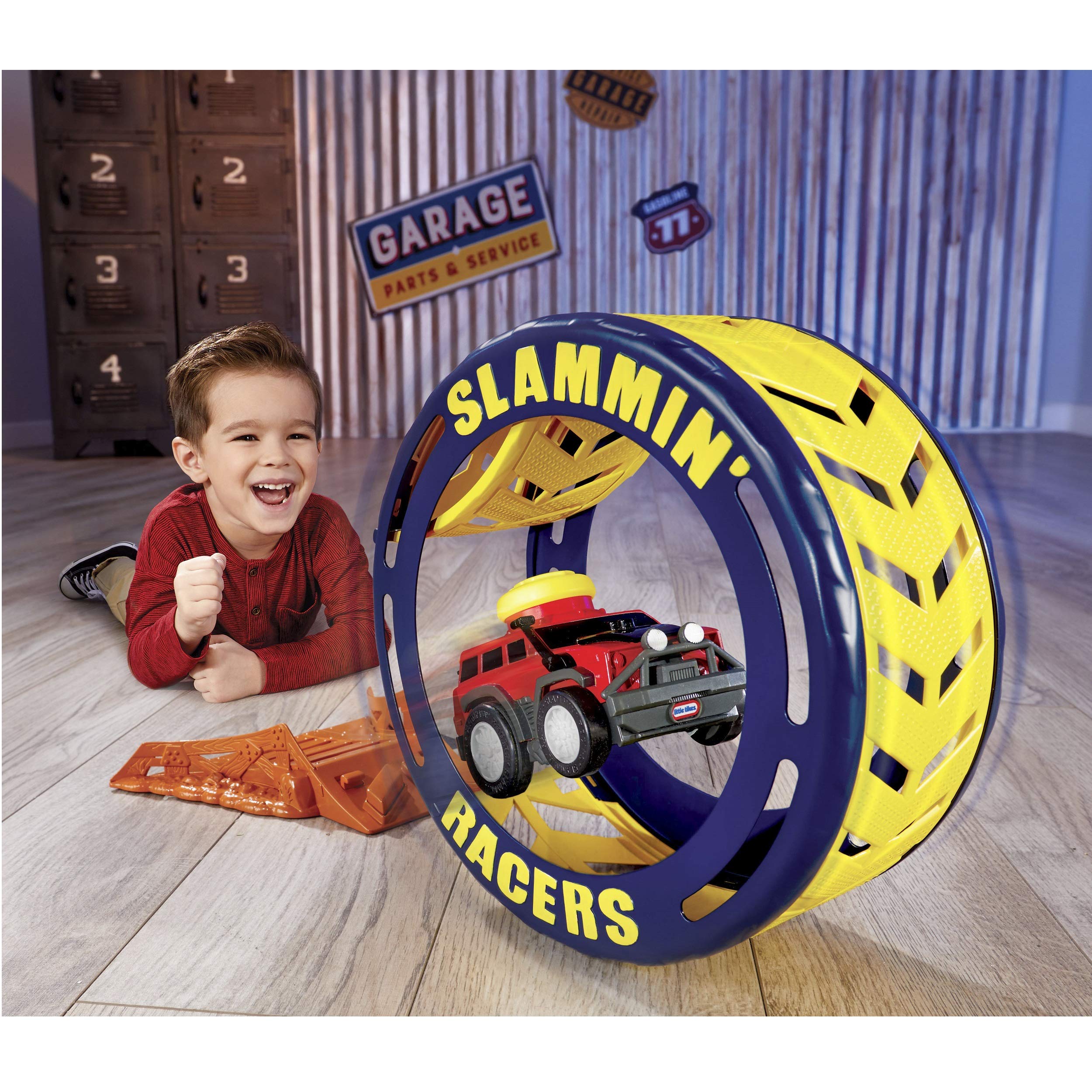 Little Tikes Slammin' Racers Turbo Tire Playset & Vehicle with Sounds