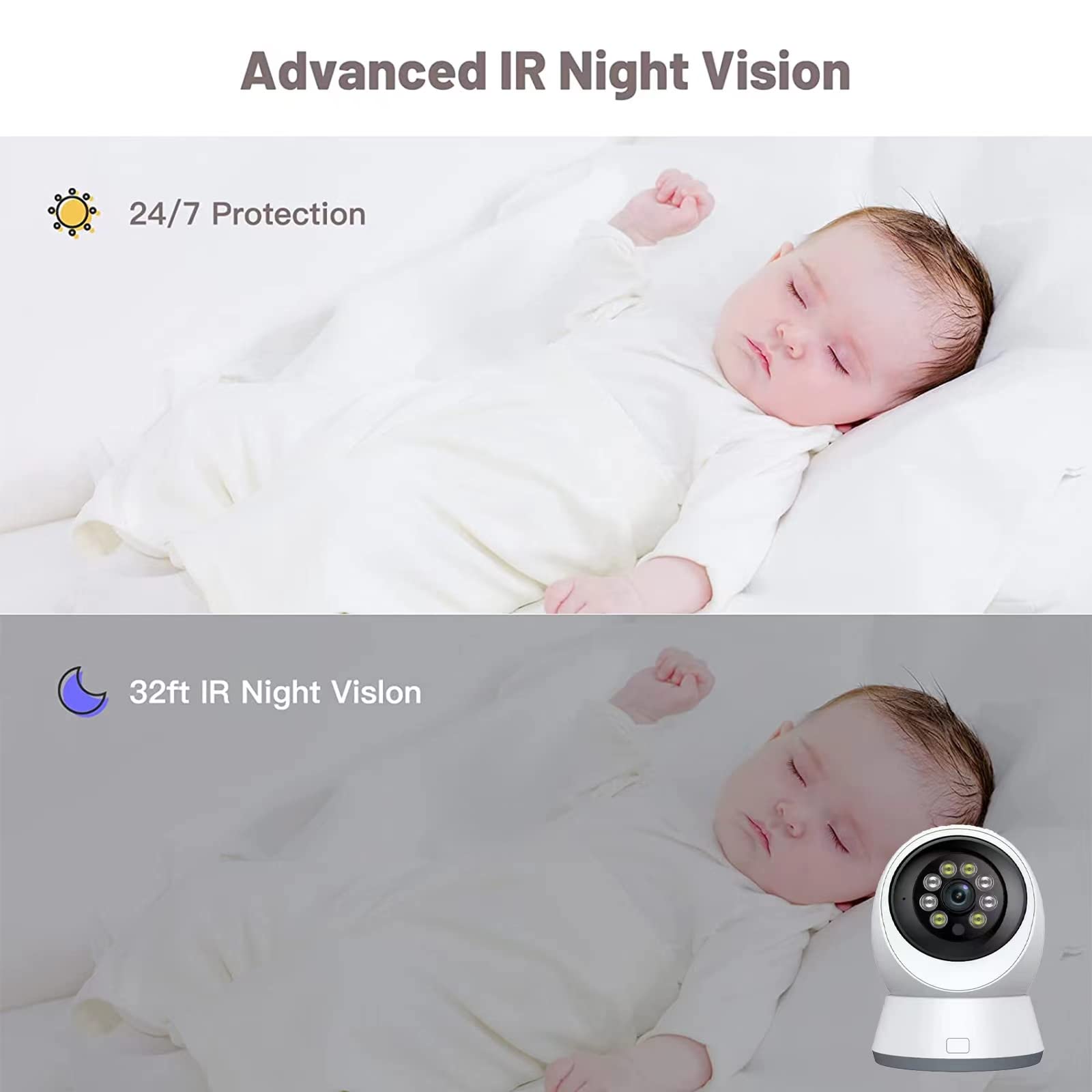 WiFi Indoor Home Security Camera - 5G Security Camera, 1080P Home WiFi Camera, 360° Dome Camera for Home Surveillance, Baby & Pets Camera Monitor