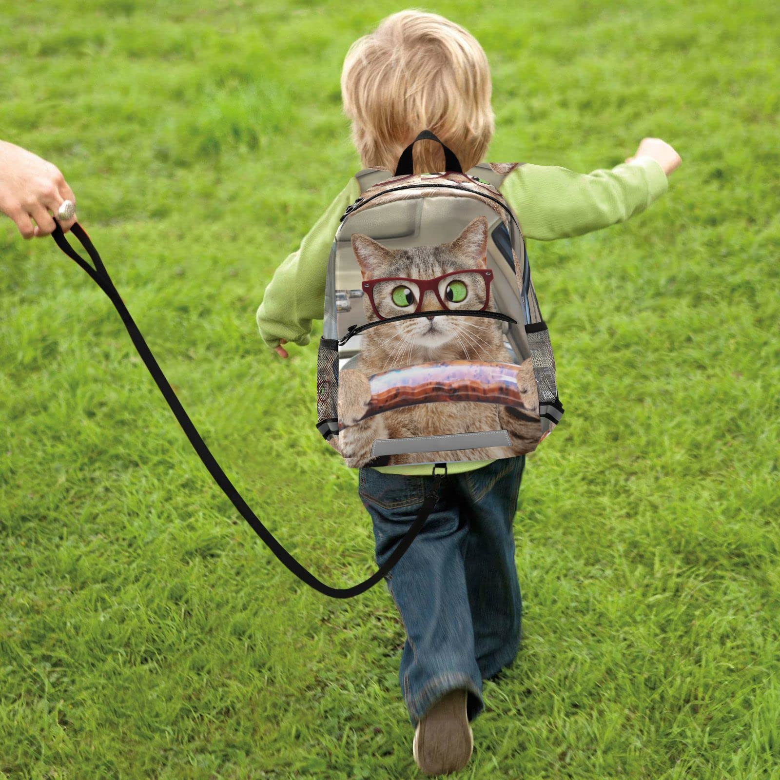 Toddler Backpack Boys Girls Cat Mini Bookbag Harness Safety Leash Kids Preschool Kindergarten School Bag 3-7 Years Children
