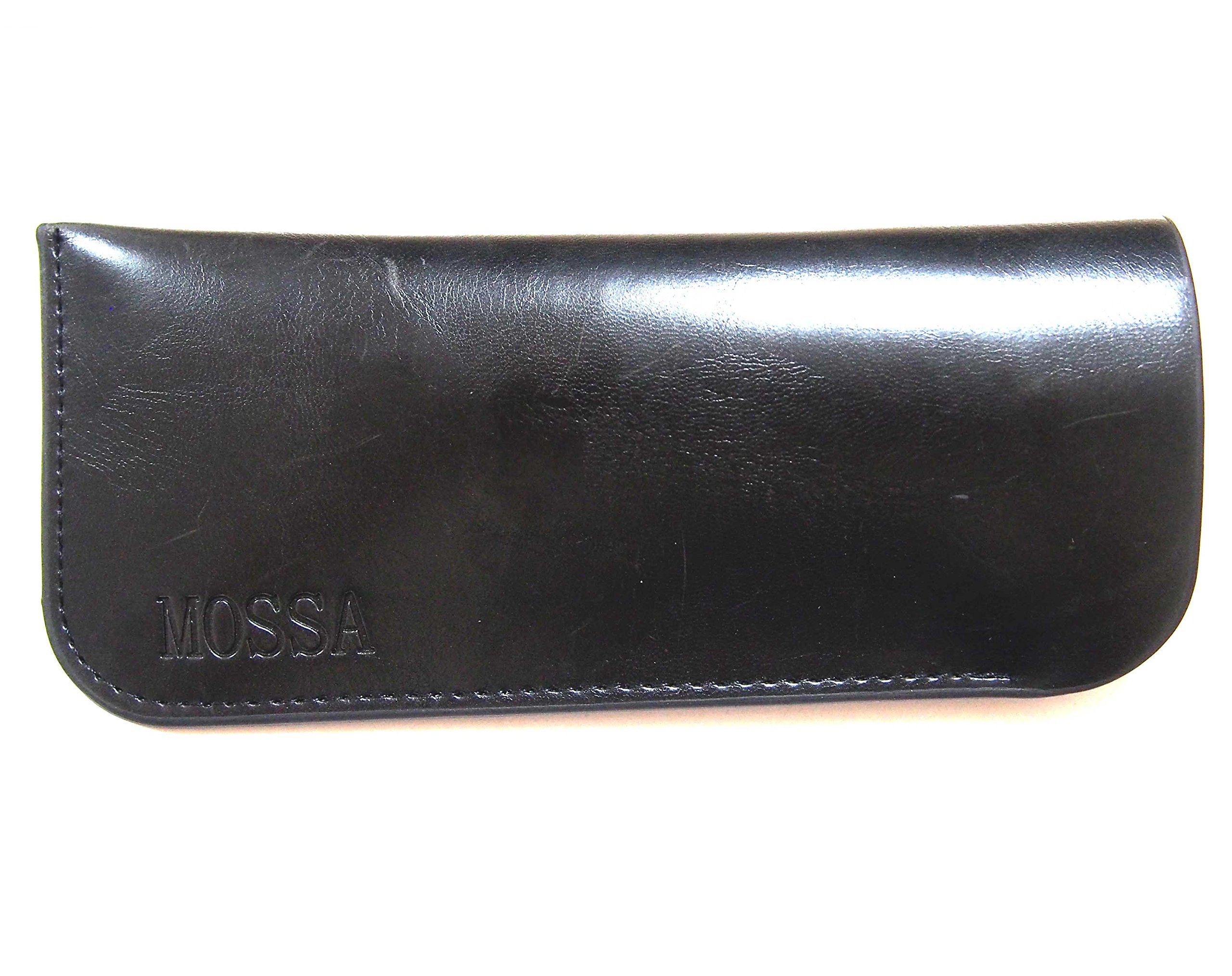 M-world Leather-Tone, Slip in, Slim Soft-case, Eye Glasses Case (Black