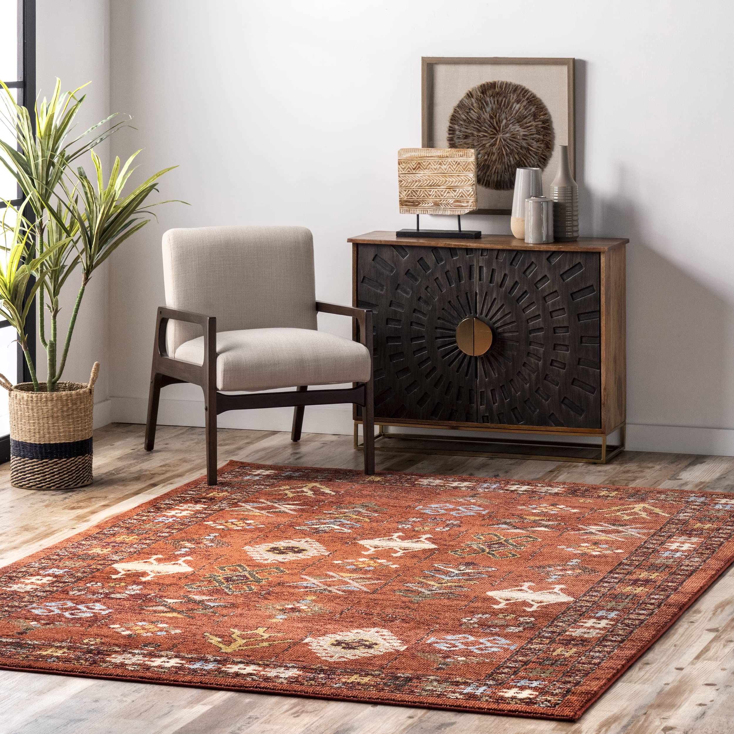 nuLOOM Transitional Tribal Wilma Area Rug, 8x10, Brown
