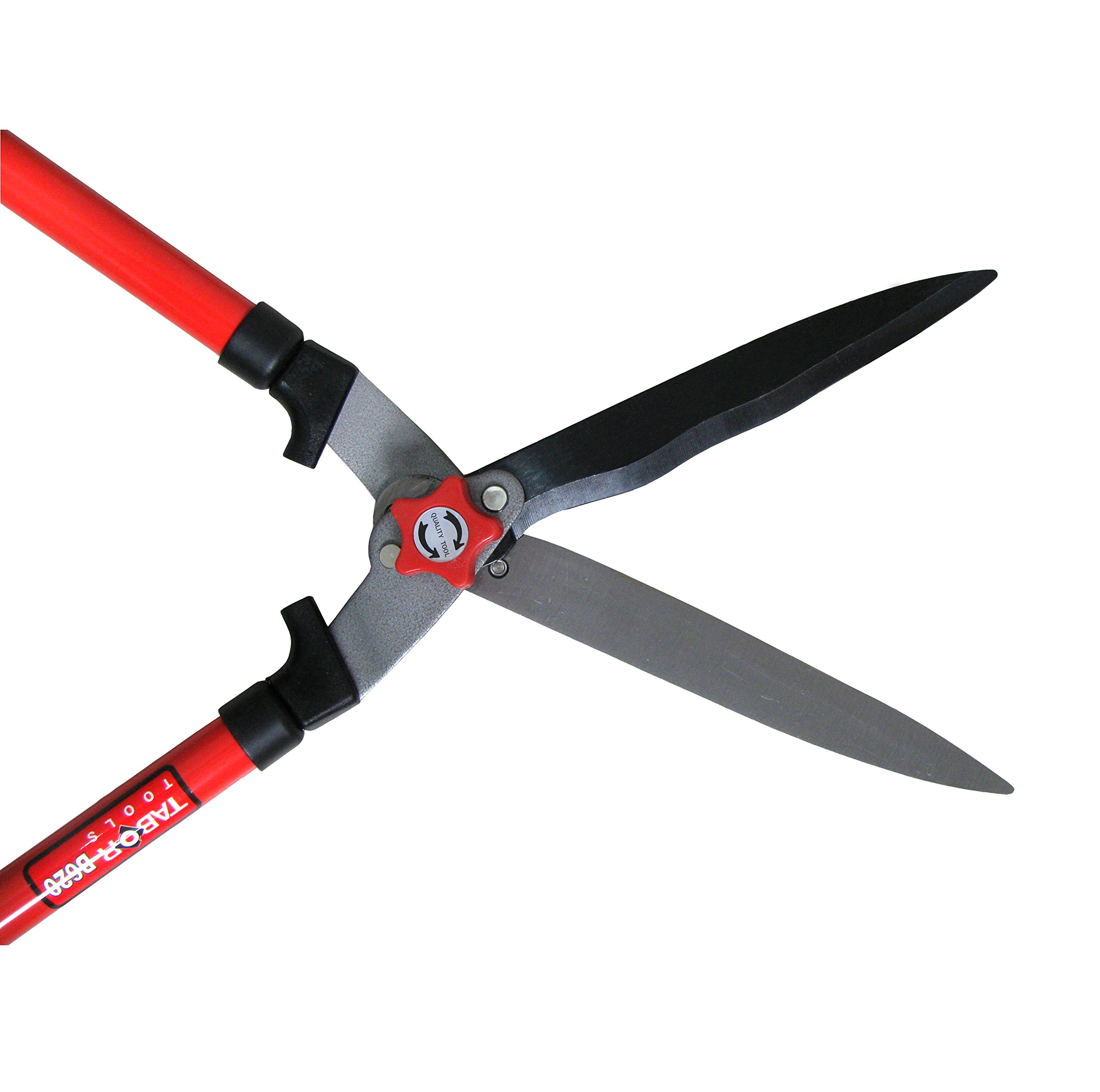 TABOR TOOLS B620A Hedge Shears with Wavy Blade for Trimming Borders, Boxwood, and Bushes, Manual Hedge Clippers with Comfort Grip Handles.