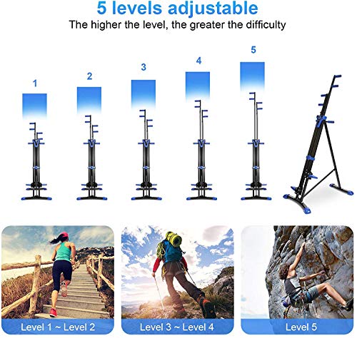 The ONLY Vertical Climber Machine Combined Resistance Training and High-Intensity Cardio for Home, More Than 350 lbs Weight Capacity,Full Body Stair Climber,Home Gym Exercise Machine (Blueblack)