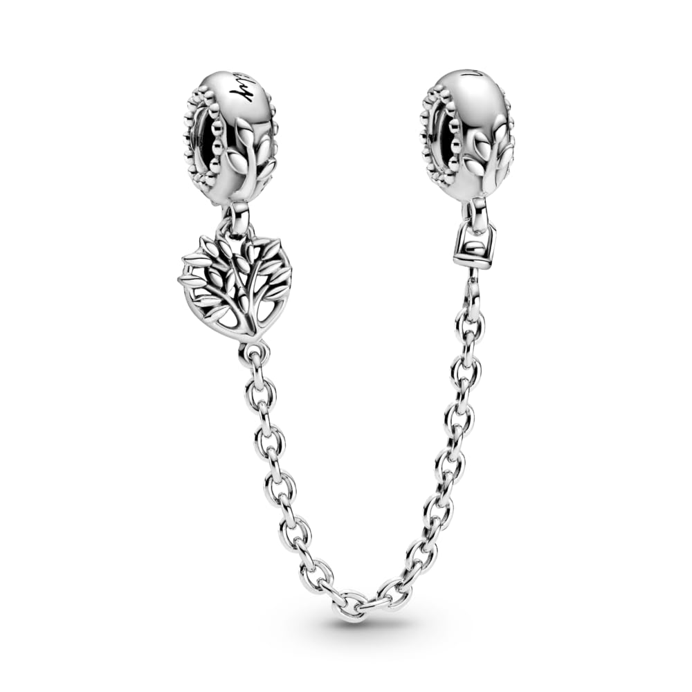 PANDORA Heart Family Tree Safety Chain Charm
