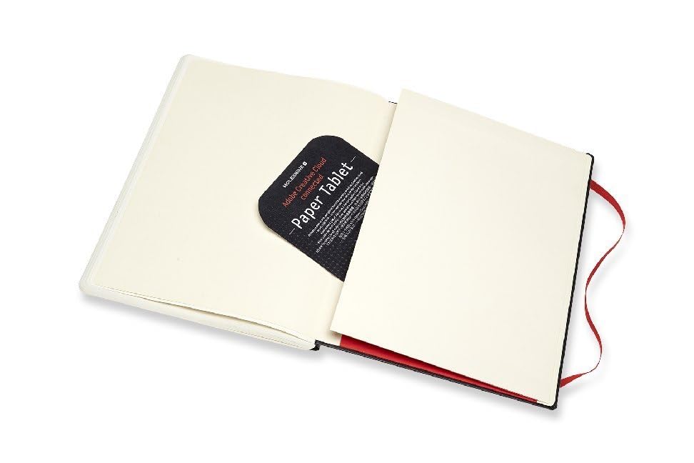 Moleskine Adobe Creative Cloud Paper Tablet, Extra Large, Black, Hard Cover (7.5 x 9.75) 176 Pages
