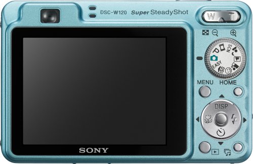 Sony Cybershot DSCW120/L 7.2MP Digital Camera with 4x Optical Zoom with Super Steady Shot (Blue)