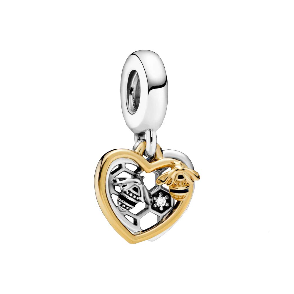 PANDORA Hearts & Bees, Black Enamel & Clear CZ