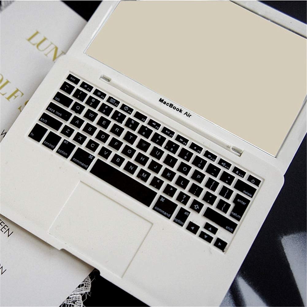 Makeup Mirror Mini Laptop Cute Pocket Mirror Portable Compact for Makeup Travel Pet Toy (Silver)