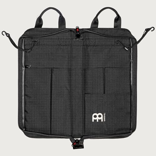 Meinl Percussion Drum Stick Bag with Extra Outside Pocket and Floor Tom Hooks β for Mallets, Brushes and Accessories, Black, Standard (MSB-1)