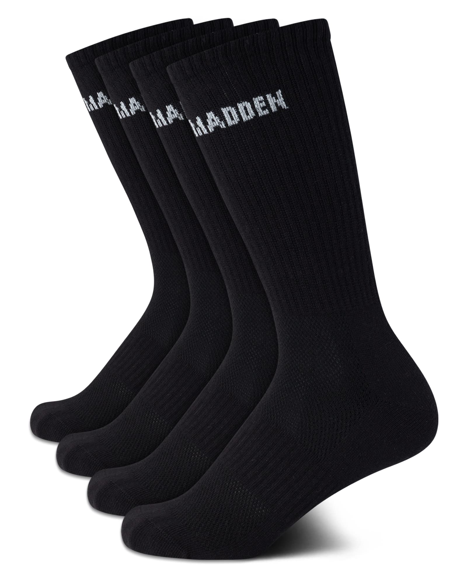 Steve Madden Women's Socks β Athletic Performance Running Socks β Cushion Crew Socks for Women (4 Pack), Size 5-10, Black/Steve Madden