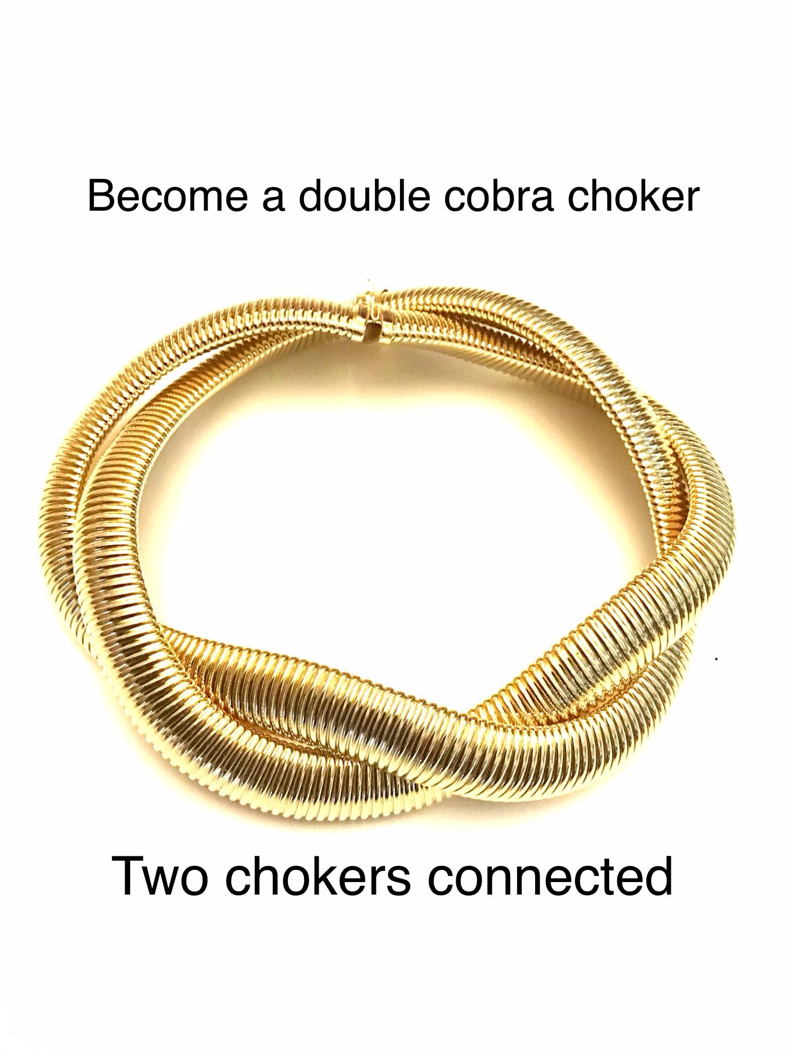 Marshal Metal Fashion Necklace 18K Gold Plated Brass Omega Choker Necklace (NK201G(20mm))