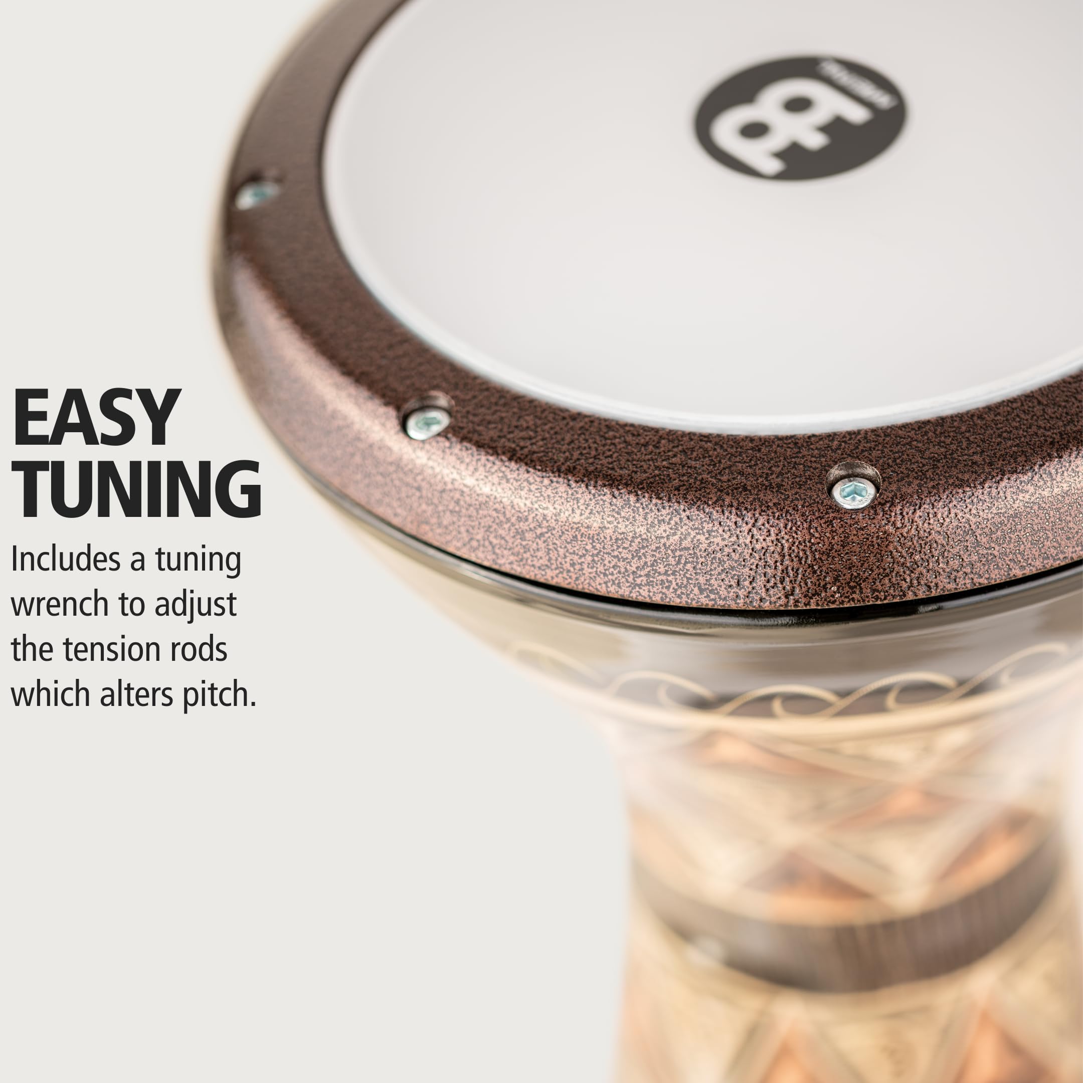 Meinl Percussion Copper Doumbek Egyptian Goblet Drum, Hand Engraved β MADE in TURKEY β Synthetic Head, 2-YEAR WARRANTY (HE-3012)