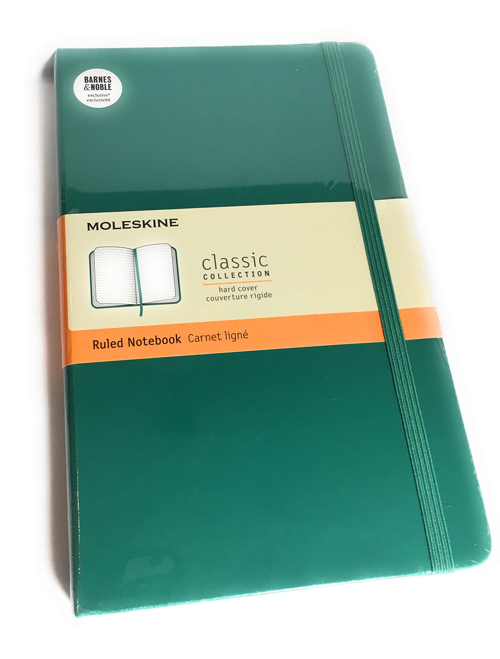 Moleskine Classic Collection Hard Cover Green Ruled Notebook - 240 Pages 5x8.5