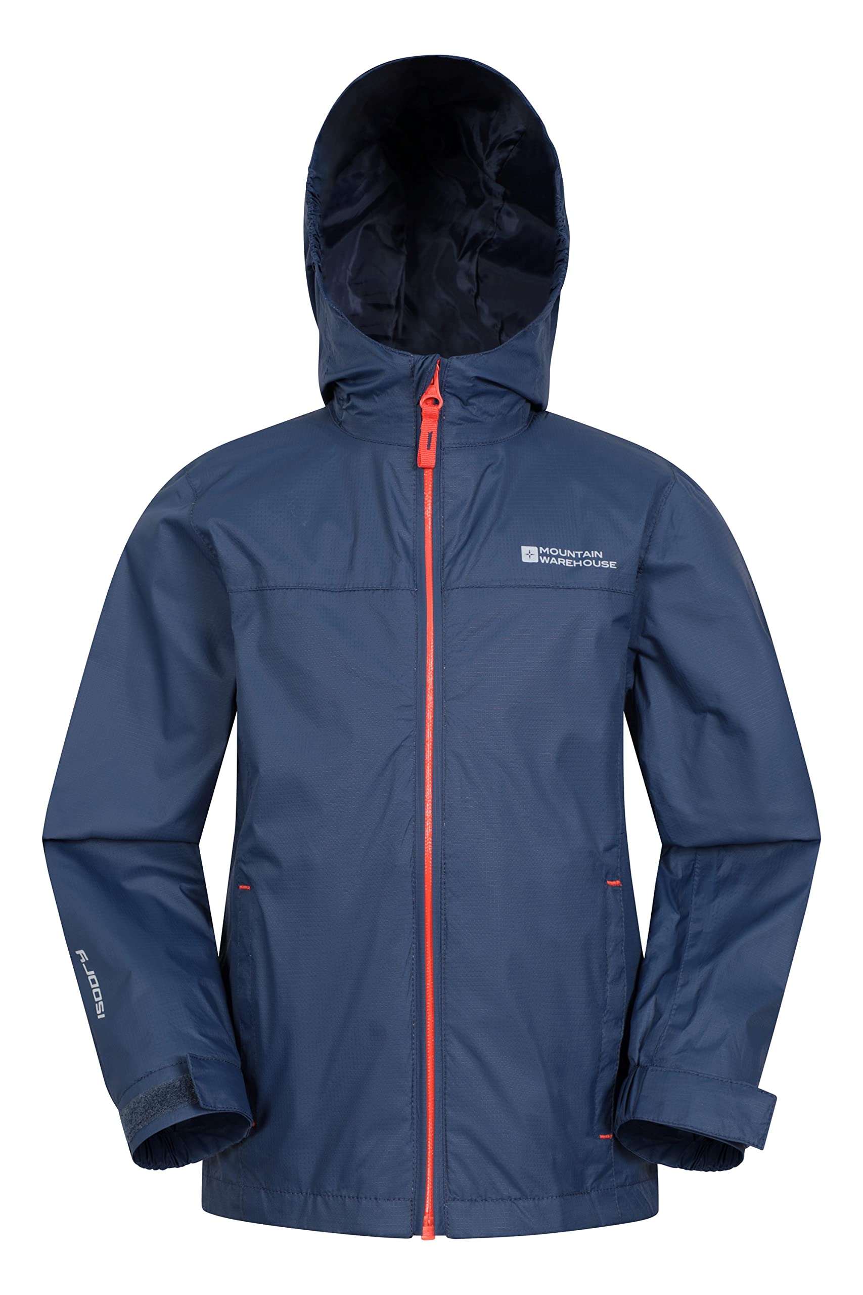 Mountain Warehouse Torrent Kids Waterproof Jacket - Rain Coat, Pockets Dark Blue 9-10 Years