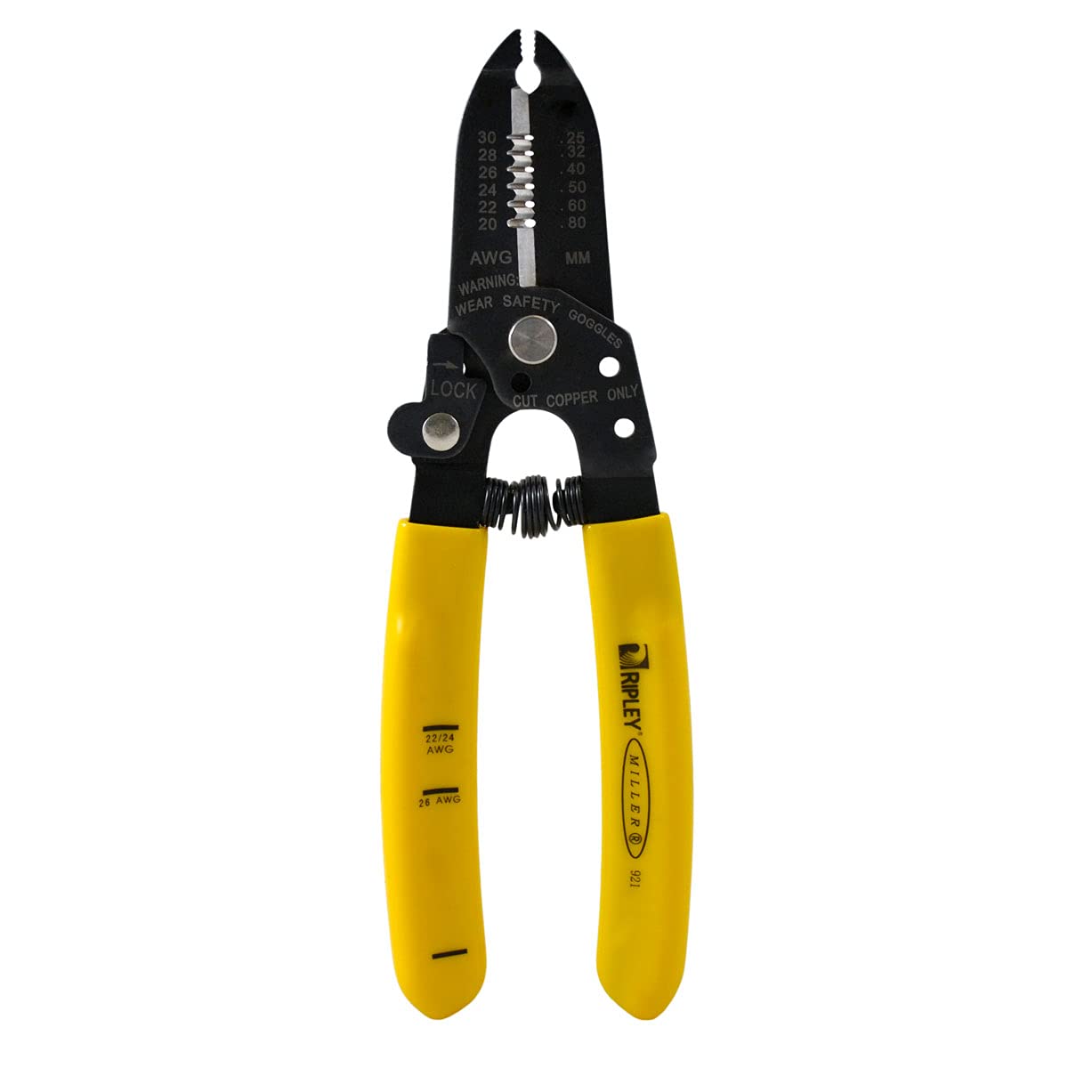 Miller 821 Multiwire Stripper and Cutter for Professional Technicians, Electricians, and Installers, Easily Portable Tool, 26–16 AWG (0.4–1.3 mm)