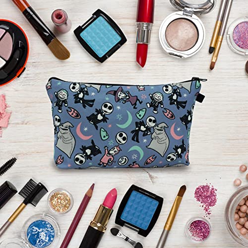 vaoruteng Dead Skull Pattern Cosmetic Bag Makeup Bag for Women Waterproof Zipper Travel Portable Storage Bag 1