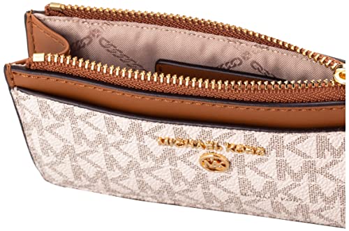 Michael Kors Jet Set Charm Small Slim Card Case Vanilla/Acorn One Size