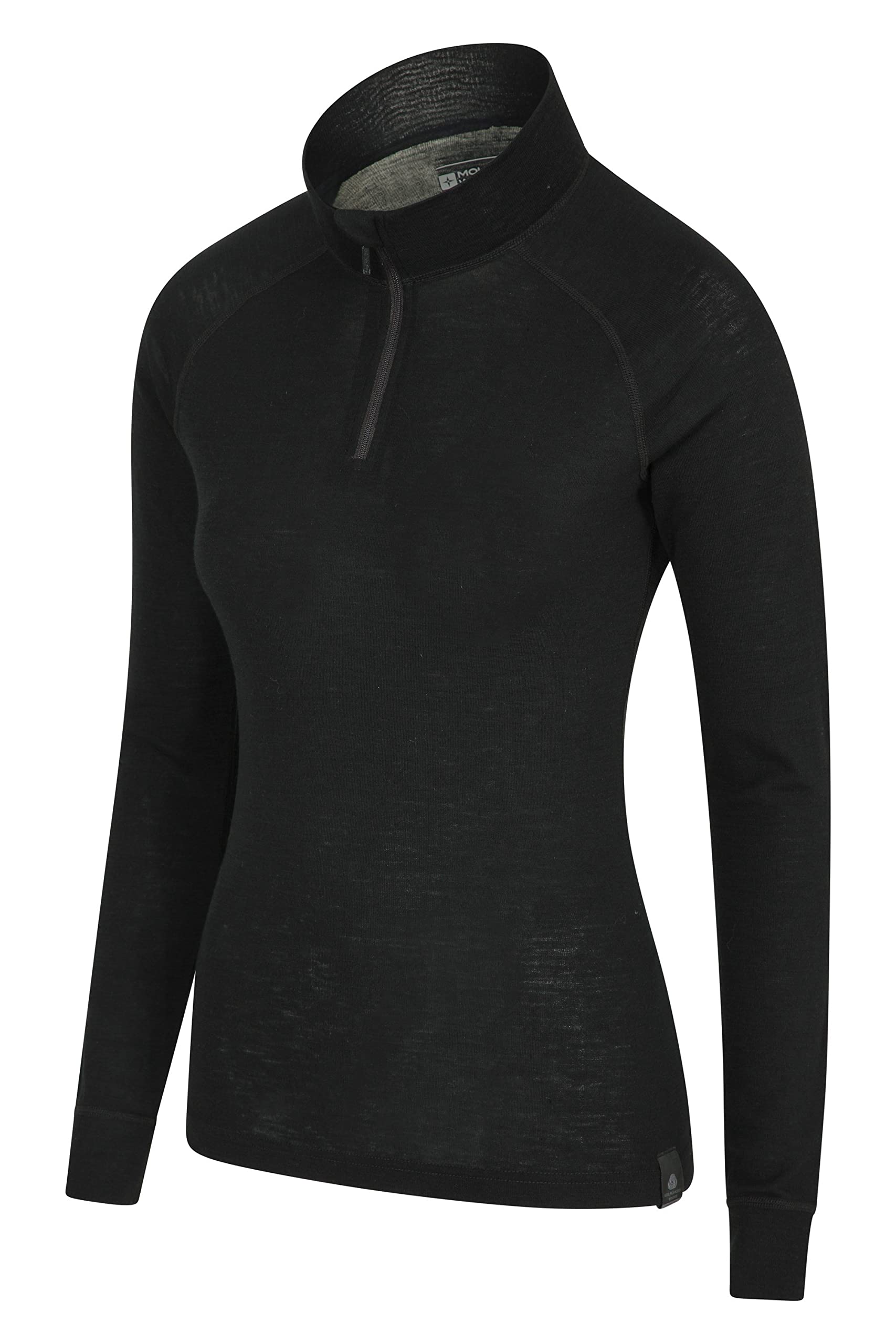 Mountain Warehouse Merino Womens Top - Ladies Thermal Baselayer Black 2