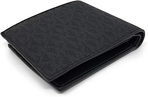 Michael Kors Men's Cooper Billfold with Pocket Wallet Signature (Black)
