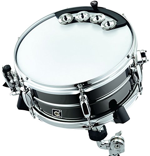 Meinl Percussion BBTA1-BK Backbeat Tambourine for 10-12 Inch Drums, Stainless Steel Jingles