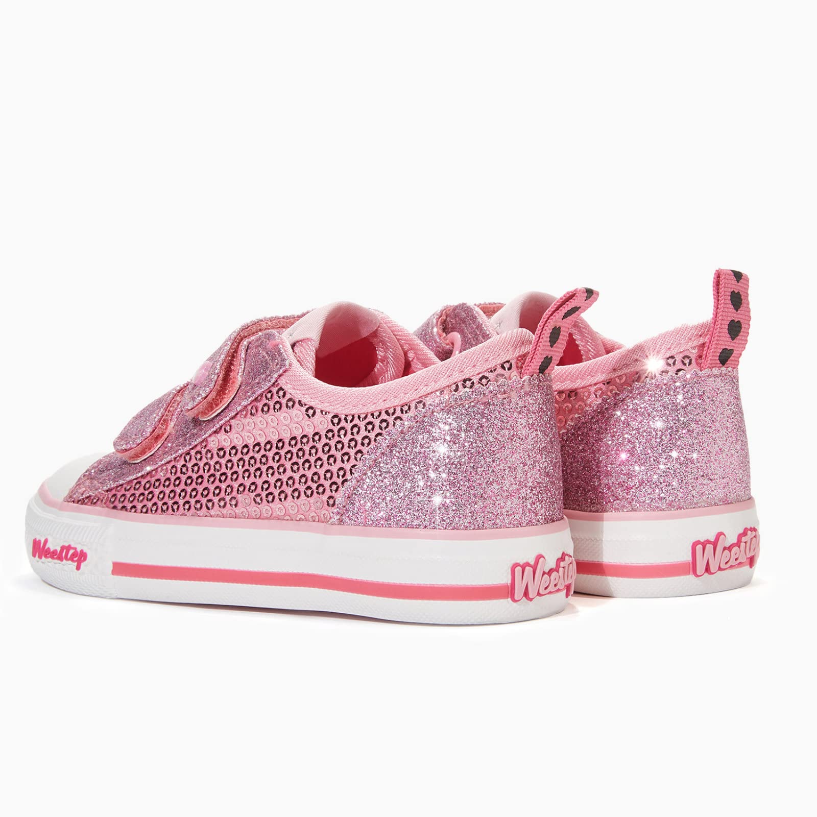 Weestep Toddler/Littke Kid Girls Glitter School Casual Sneakers Sequin/Pink 2 7 Toddler
