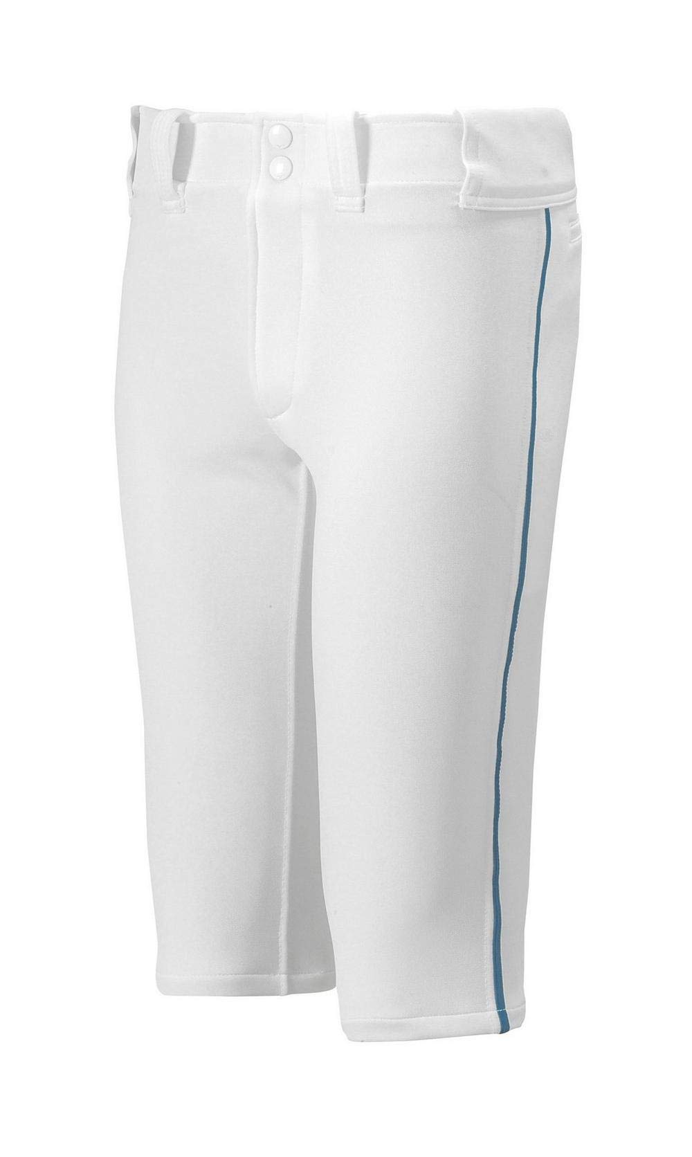Mizuno Boys Youth Premier Short Piped Pant XL White-Navy, White/Navy, X-Large US