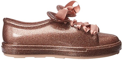 Mini Melissa Girl's Mel BE + Disney Sneaker, Pink Glitter, 3 M US Little Kid