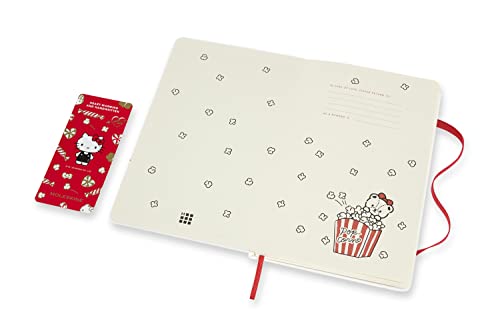 Moleskine Limited Edition Hello Kitty Notebook, Hard Cover, Large (5" x 8.25") Plain/Blank, White, 240 Pages