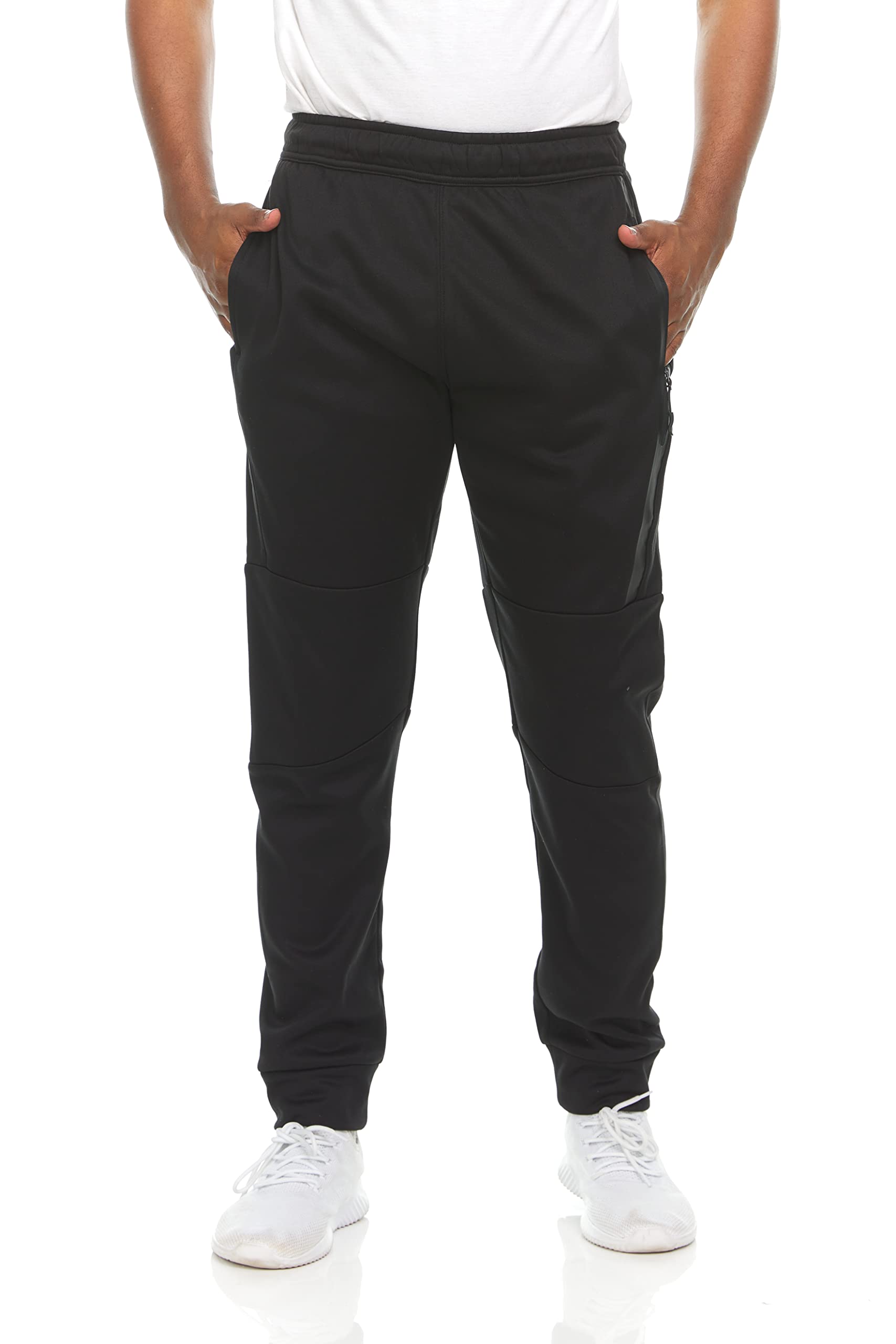 Spalding Mens Performance Fleece Jogger Pant, Black, XL