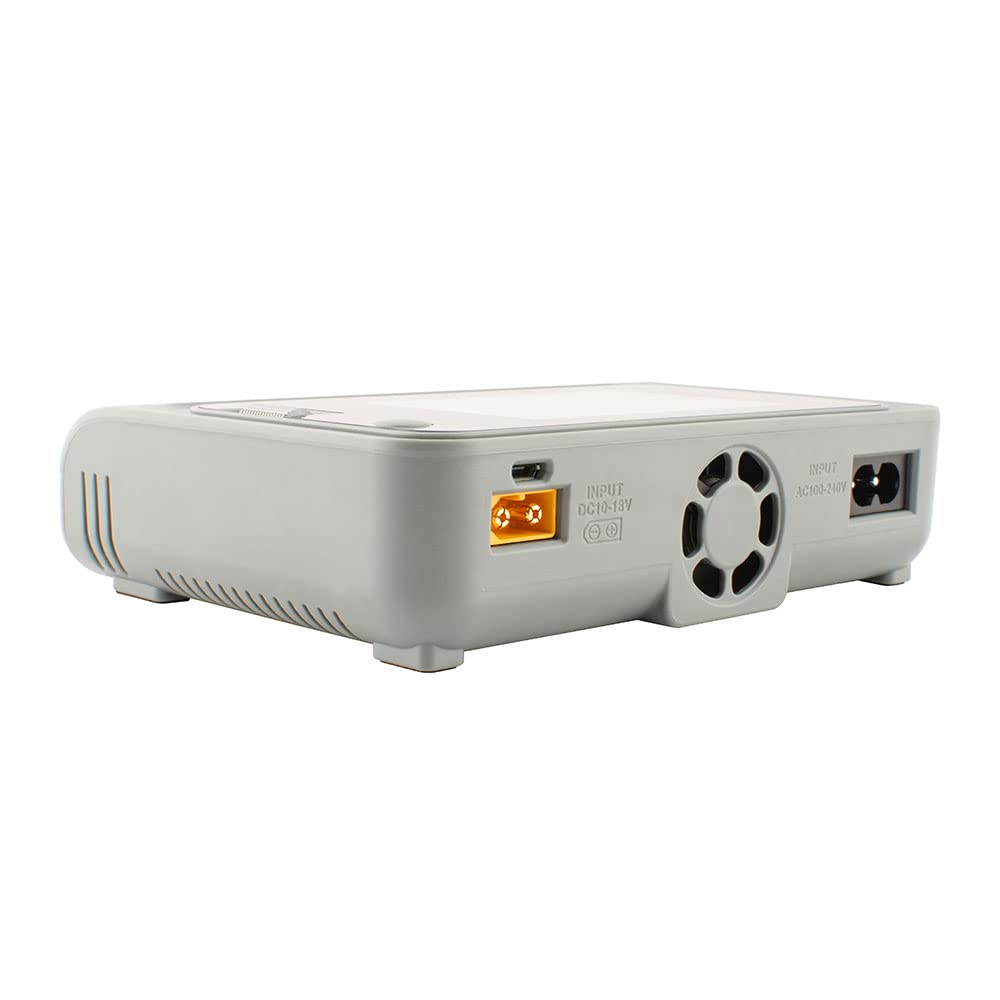 ToolkitRC Q4AC XT60 US Plug 4x50W 5A AC 100W 4 Port DC Smart Charger AC DC Smart Charger IPS Bright Clear Wide Angle Display