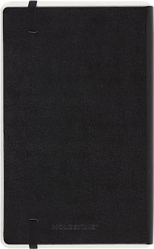 Moleskine Paper Tablet Hard Cover Smart Notebook, Ruled, Large (5" x 8.25") Black - Compatible w/ Moleskine Pen+ Ellipse (Sold Separately) & App, Digitize & Organize Notes, 176 Pages