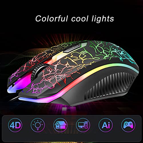 USB Keyboard and Mouse Combo, 104 Keys Drain Design Material ABS Floating Keyboard Home Gaming Keyboard for Office