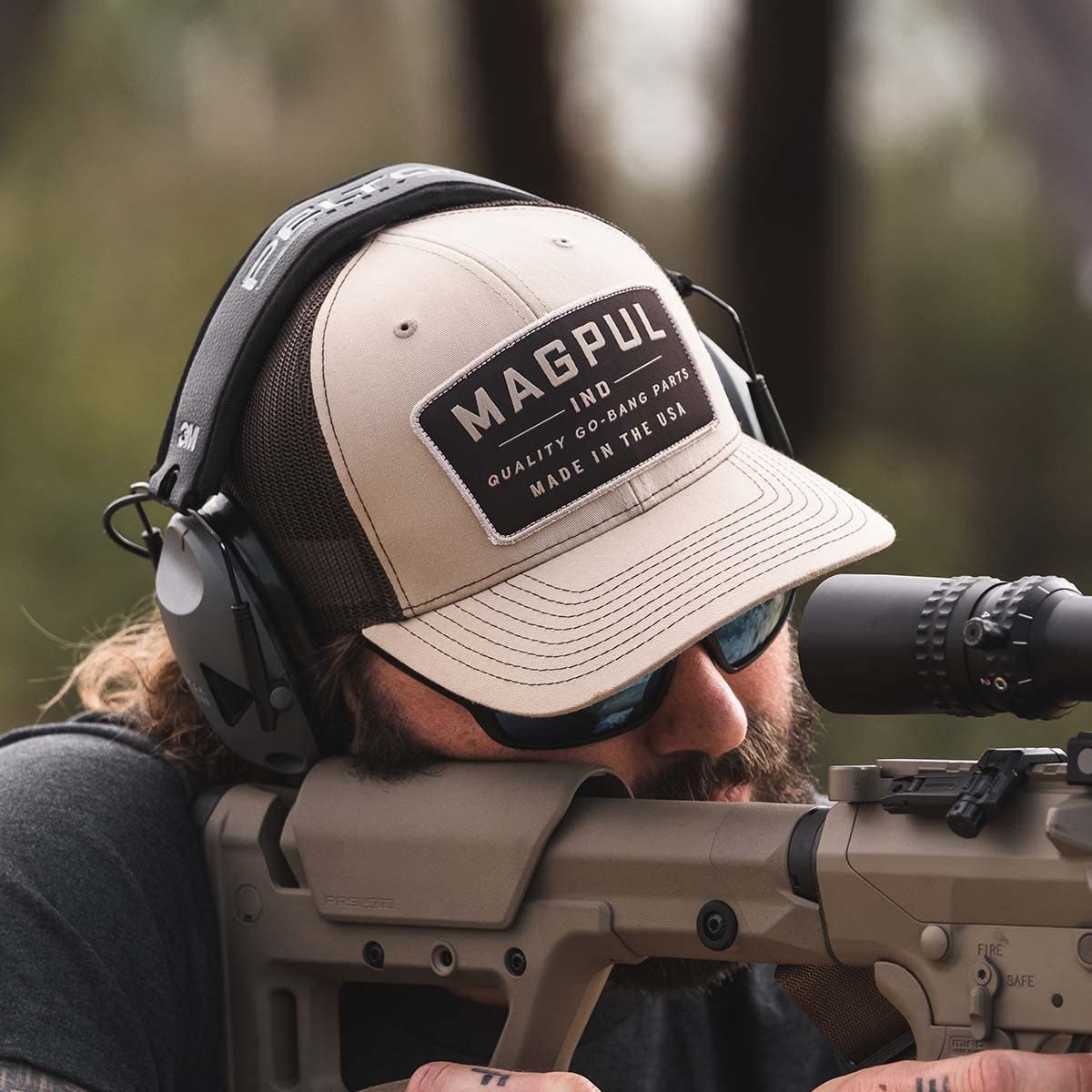 Magpul Standard Trucker Hat Snap Back Baseball Cap, One Size Fits Most, Go Bang Khaki
