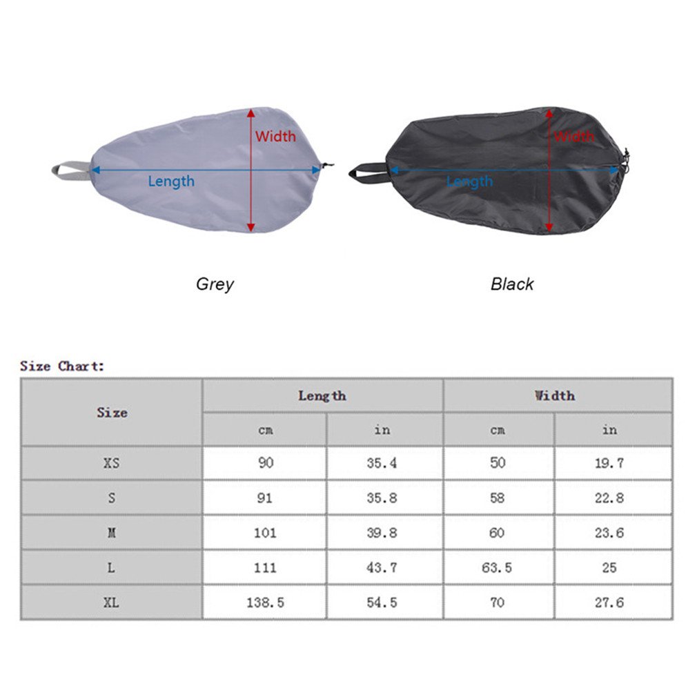 Mexidi Cockpit Cover Breathable Adjustable Neoprene Kayak Cockpit Cover Seal Cockpit Protector UV50+ Blocking Ocean Cockpit Cover (Gray, XL)