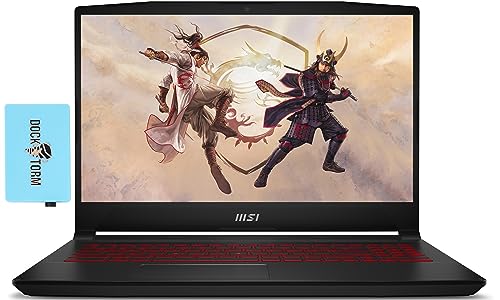 MSI Katana GF66 Gaming Laptop 15.6" 144Hz FHD (14-Core Intel i7-12700H, 32GB RAM, 2x2TB PCIe SSD RAID 0 (4TB), GeForce RTX 3060 6GB, Backlit KYB, WiFi 6, Bluetooth 5.2, Win10Pro) w/Dockztorm Hub