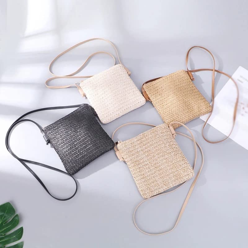 TJLSS Women's Plait Small Square Bags Shoulder Slanted Across Bag Handbag Coin Purses Summer Casual (Color : E, Size : 1)