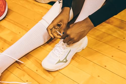 Mizuno womens Wave Lightning Z5 Indoor Court Shoe, White, 8.5 US