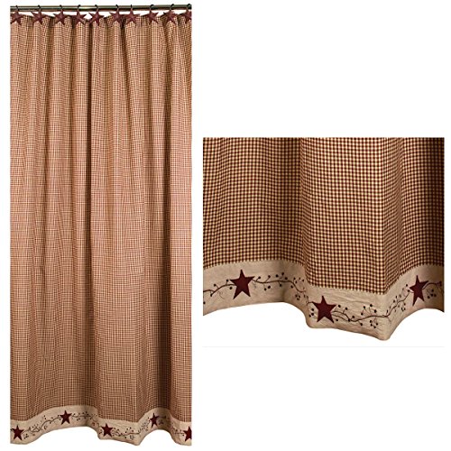 Stars and Berries Country Shower Curtain