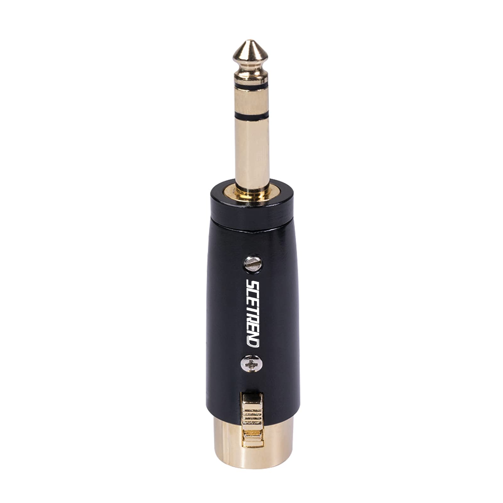 SCETREND 1/4 to XLR Female Adapter XLR 3 Pin Female to 1/4 Inch TRS Gold Plated Stereo Balanced Audio Adapter Connector - 1 Pack