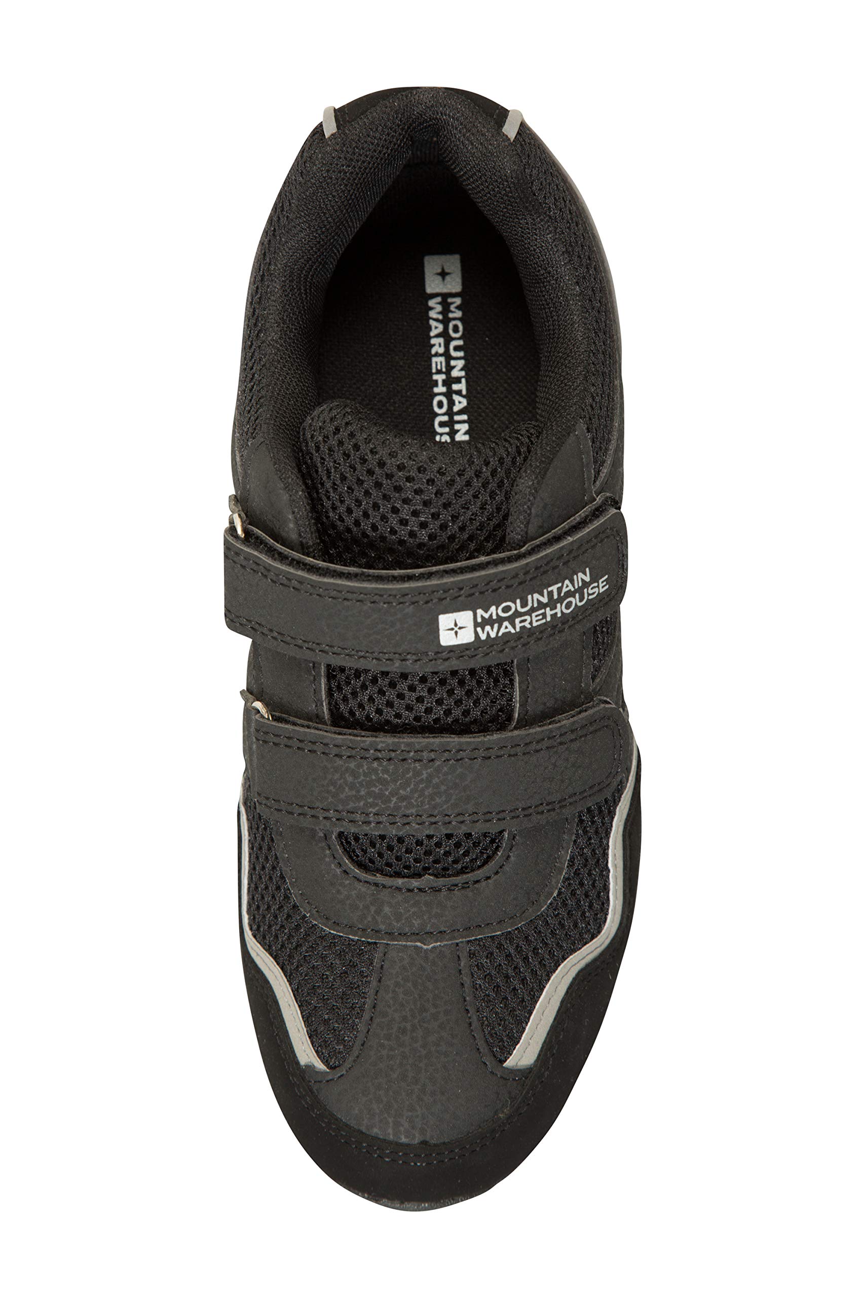 Mountain Warehouse Mars Kids Adaptive Non-Marking Sneakers Black Kids Shoe Size 2 US