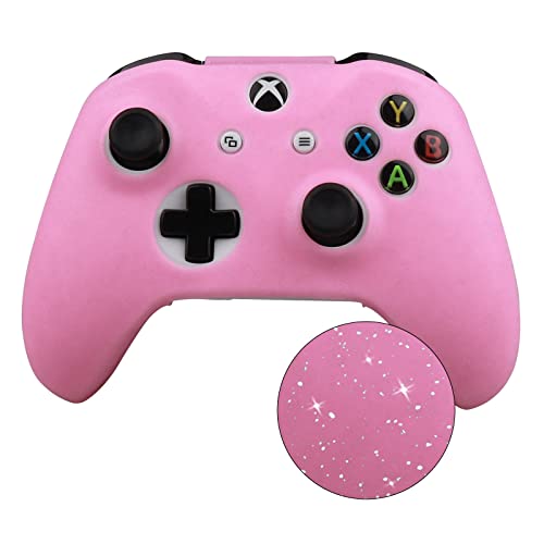 ROTOMOON Xbox One Glitter Silicone Controller Skins with 8 Thumb Grips, Sweat-Proof Anti-Slip Controller Cover Skin Protector Compatible with Xbox One S/X Controller