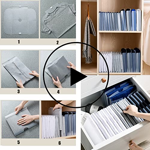 WPYYI 5 pcs Fast Folding Board Convenient Stacking Board Adult Clothes Shirt Folding Board Lazy Stacking Clothes Tool Household (Color : Clear, Size : Small)