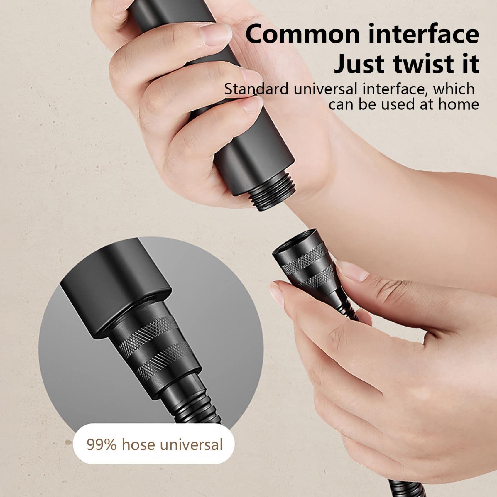 Shower Head - High-Pressure Handheld Showerhead with Carbon Filter - Hard Water Softener Filtered Shower Head, High Pressure 5 Spray Modes Handheld Shower Head (10x5in)