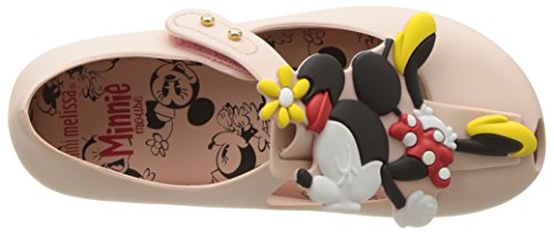 Mini Melissa Girls' Mini Ultragirl + Disney Mary Jane Flat, Sand, 9 Regular US Toddler
