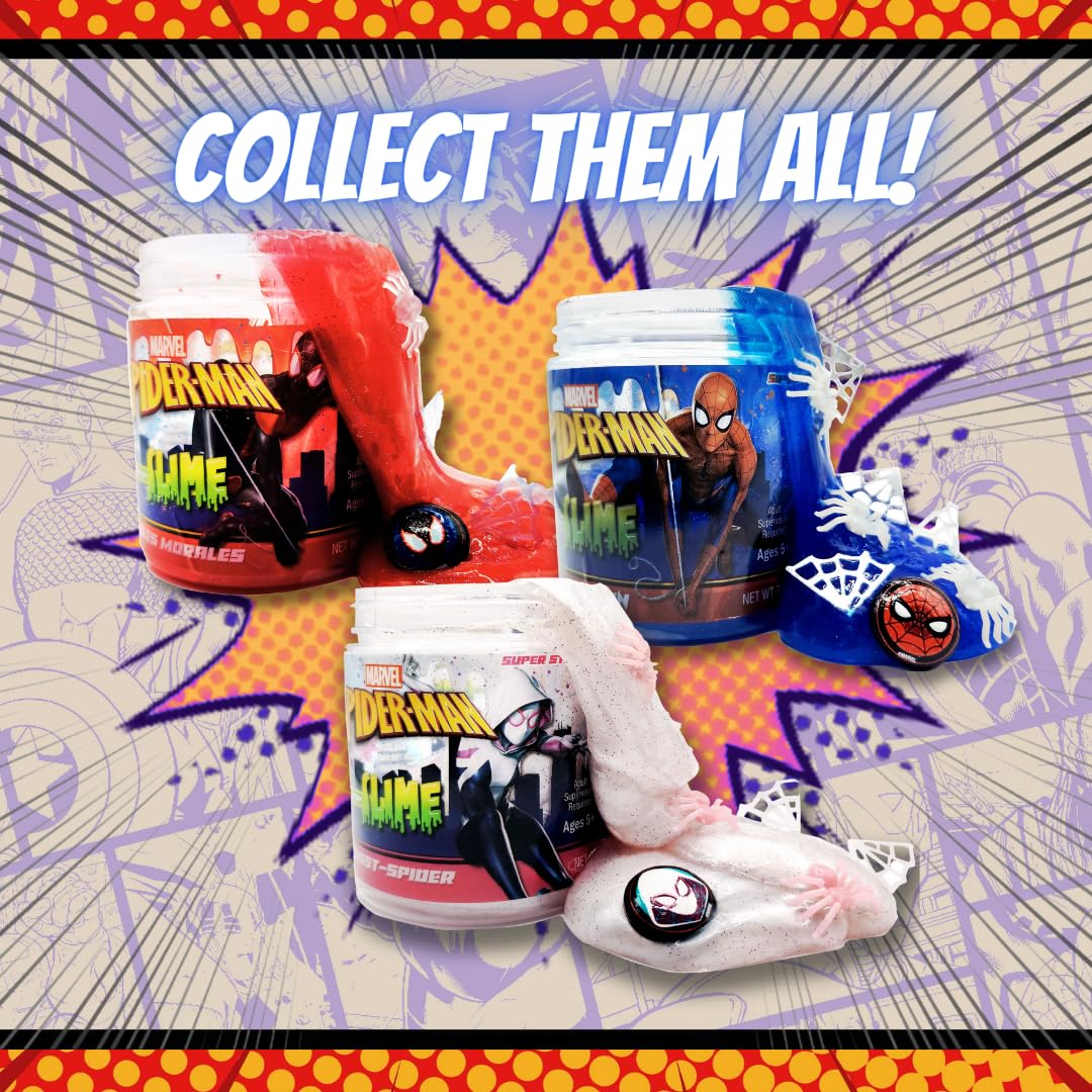 Marvel Spider-Man Quantum Slime, 12-Pack Assortment, Perfect for Birthday Party Favors and Stocking Stuffers